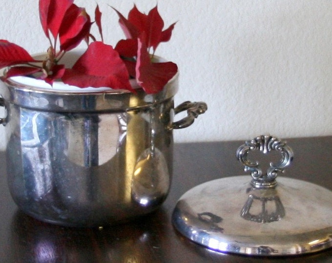 Vintage F.b.rogers Silverplated Ice Bucket Container, Chic Scrolled ...