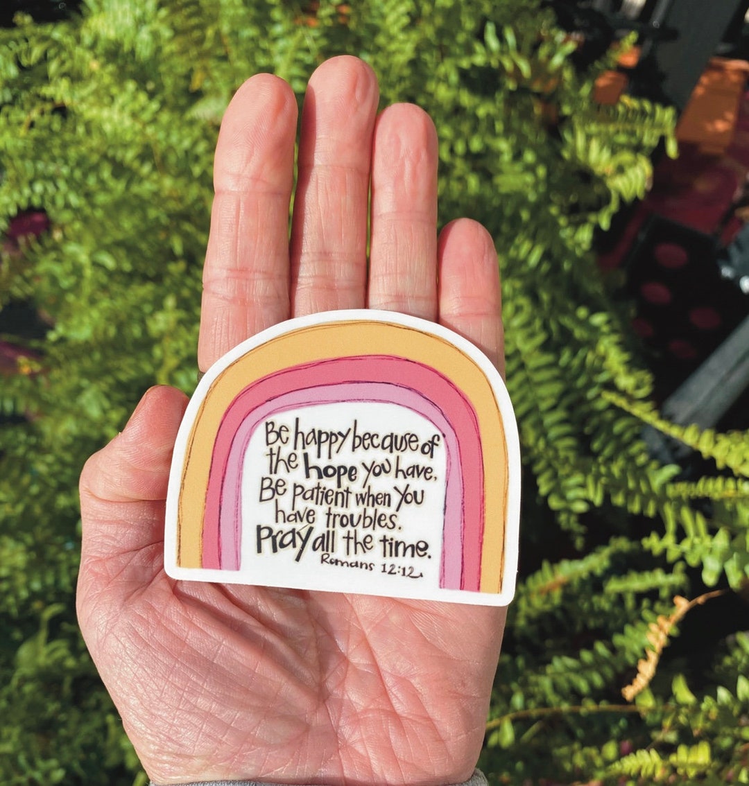 Christian Stickers, Rainbow Sticker, Christian Theme Sticker, Faith ...