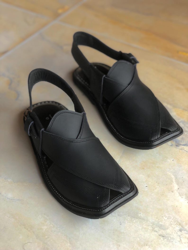 Handmade Peshawari Chappal - Pakistani Leather Sandals for Men ...