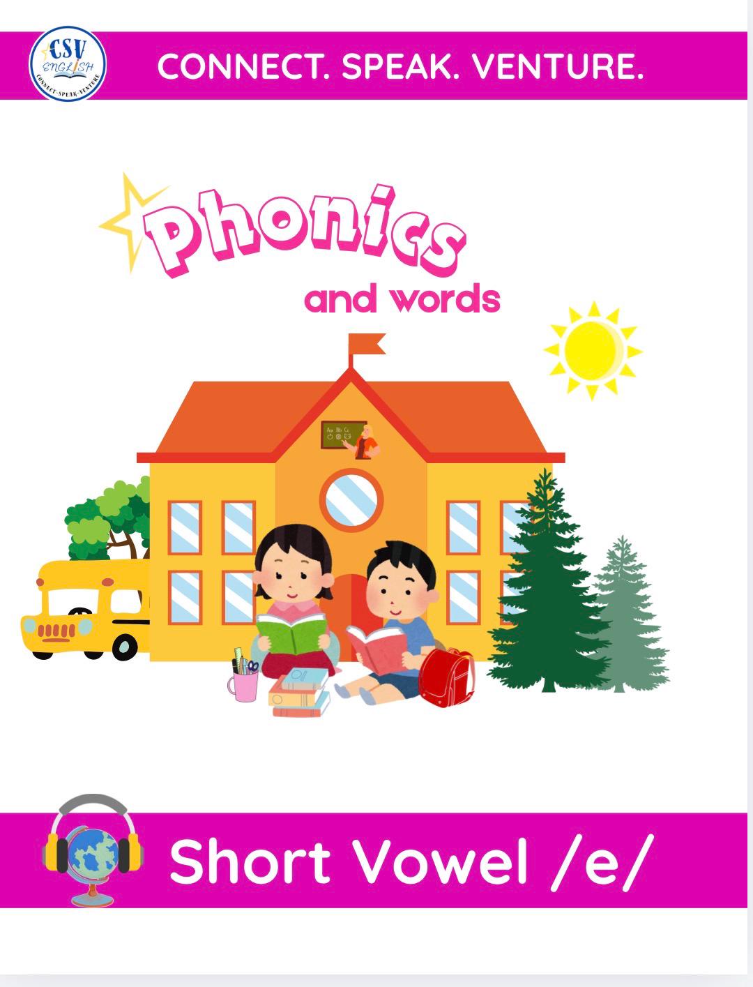 Short Vowel /e/ Worksheet | Phonics Workbook | ESL Reading Practice ...
