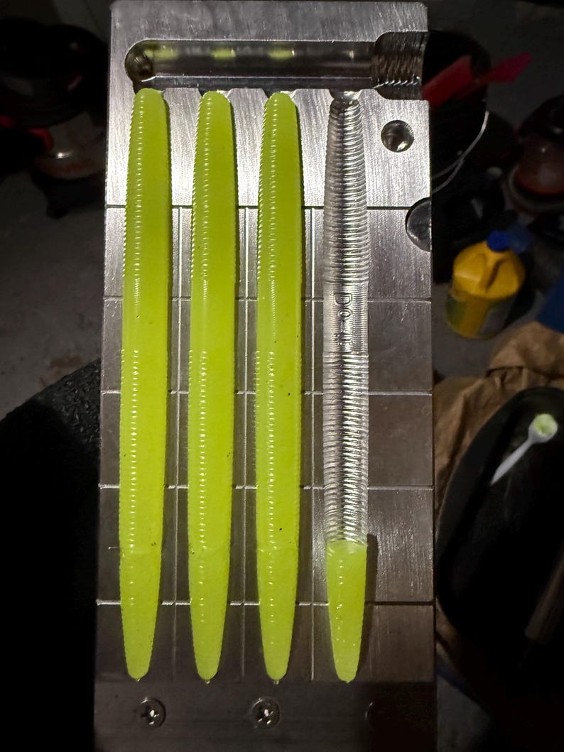 Custom 5” Stick Baits, Choose Colors, Hand-injected Soft Plastic Bass ...