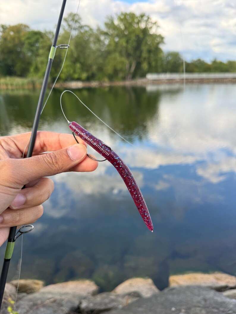 Custom 5” Stick Baits, Choose Colors, Hand-injected Soft Plastic Bass ...