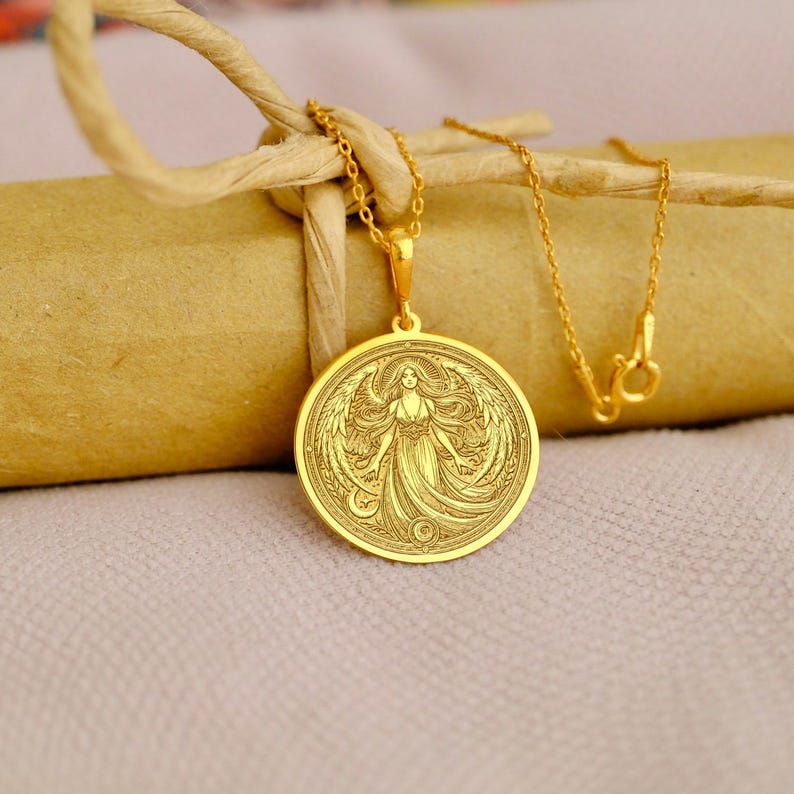 14K Solid Gold Lilith Necklace – Engraved Feminist Pendant - Etsy
