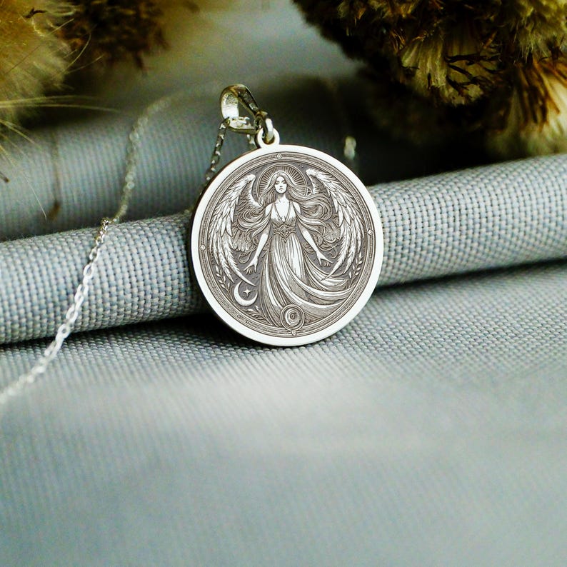 14K Solid Gold Lilith Necklace – Engraved Feminist Pendant - Etsy