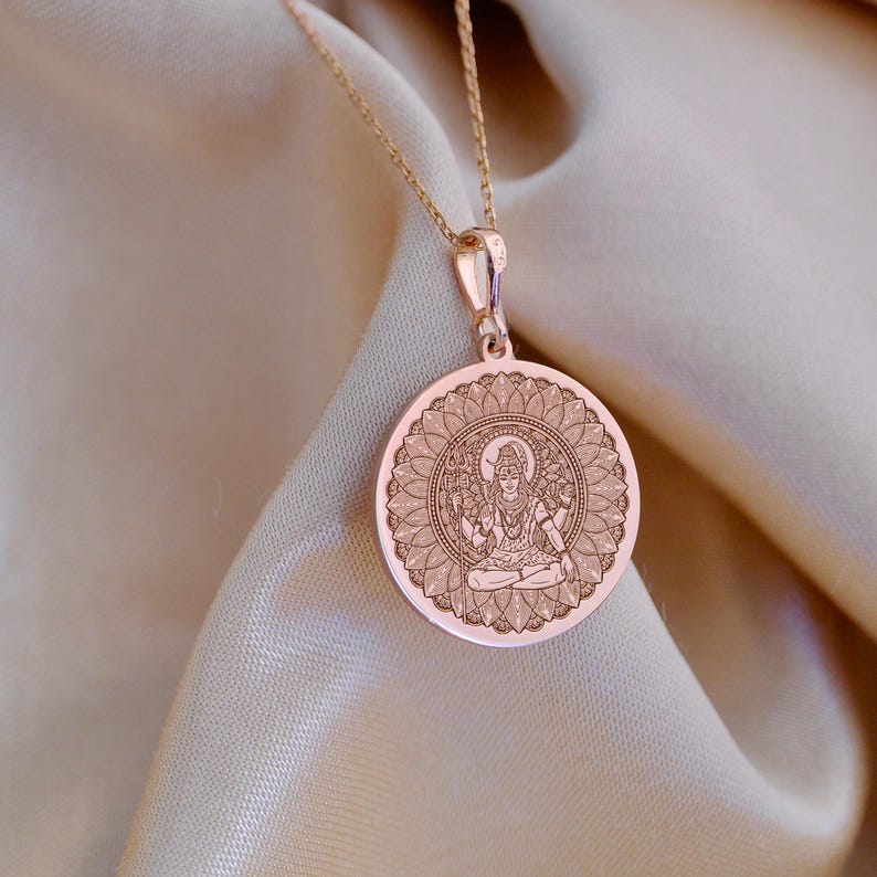 Shiva Necklace, Hindu God Pendant, Trident Symbol Jewelry, Spiritual ...