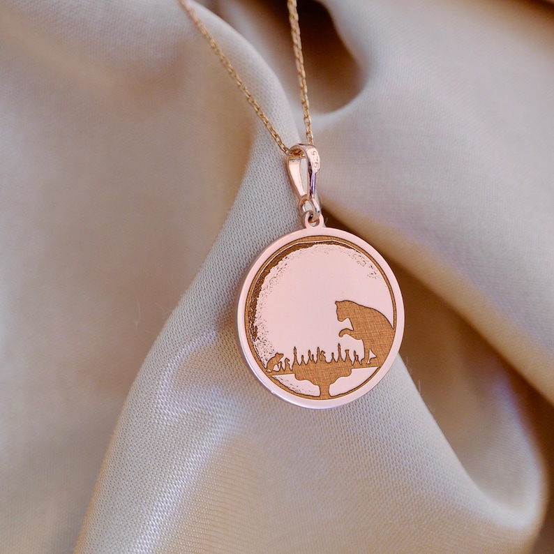 14K Solid Gold - Cat and Mouse Chess Pendant: Sterling Silver Whimsical ...