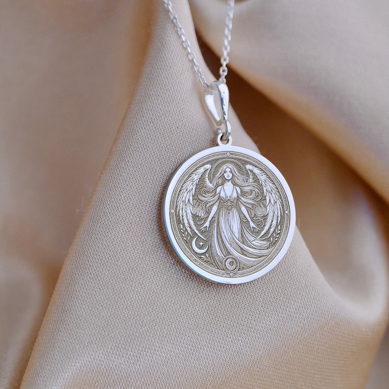 14K Solid Gold Lilith Necklace – Engraved Feminist Pendant - Etsy