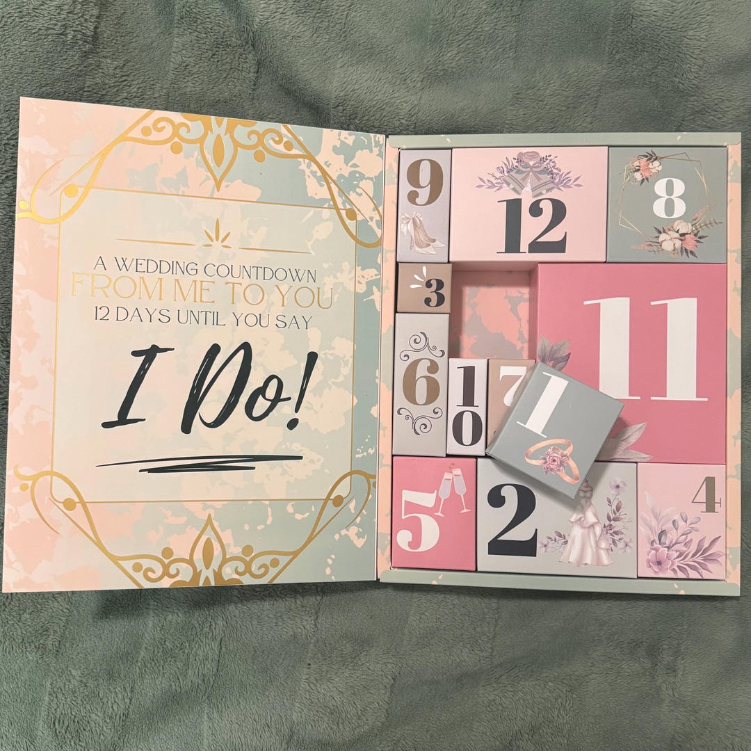 Wedding Advent Calendar | Bride Advent Calendar | Bridal Countdown ...