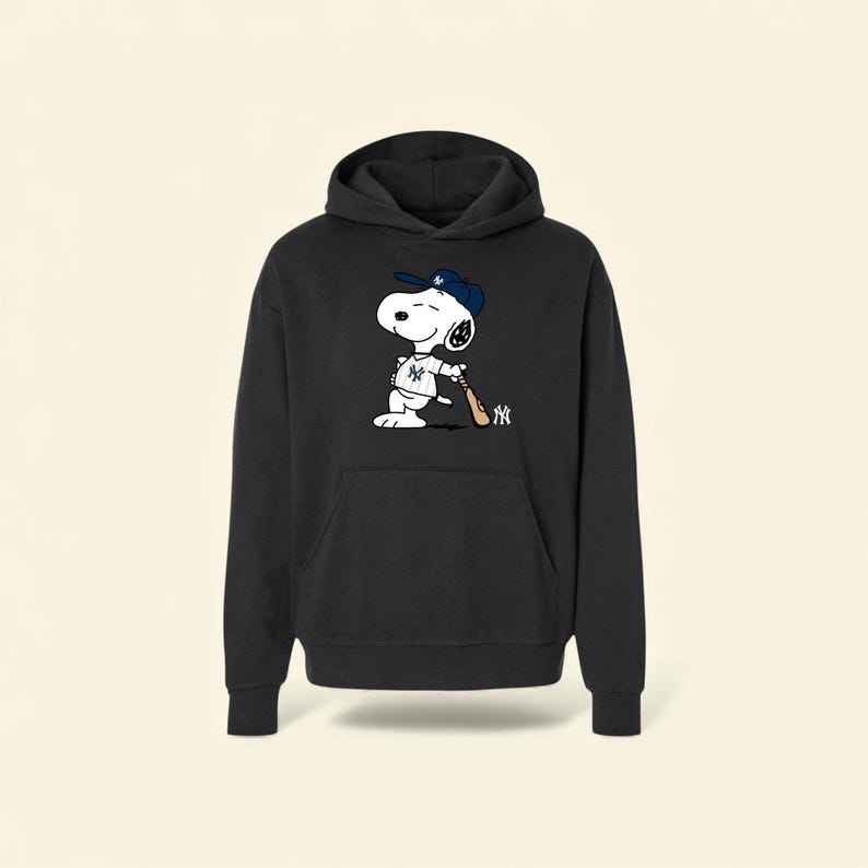 Black Snoopy NY New York Yankees Hoodie (UNISEX) - Etsy