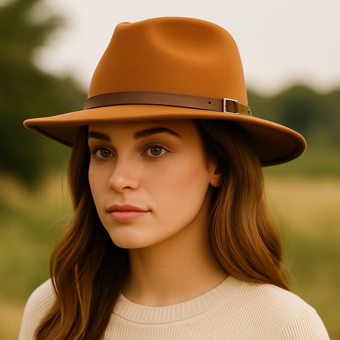 Vegan Suede Cowboy Hat: Cattleman Style With Leather Band, Adjustable ...