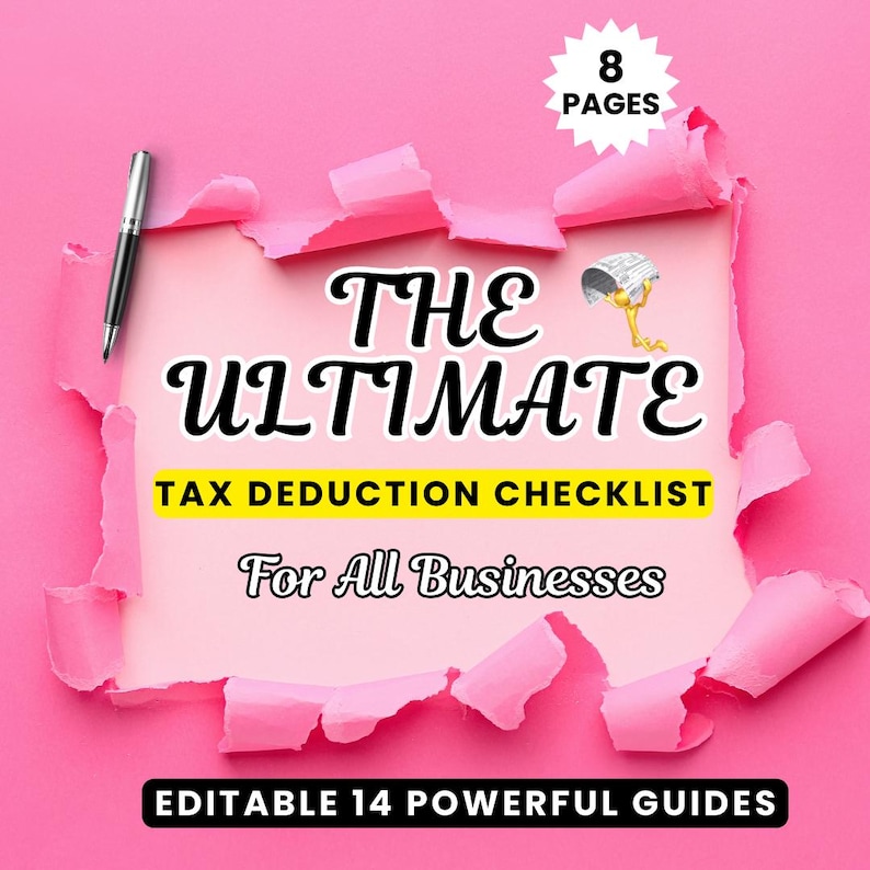 The Ultimate Tax Deduction Checklist | Digital Download | Maximize Your ...
