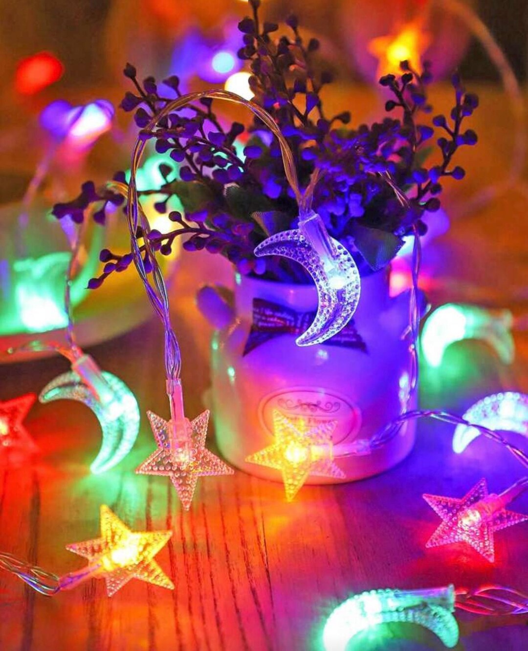 Moon and Star String Lights - Multicolour- 30 LEDS - 4.5 M - Etsy