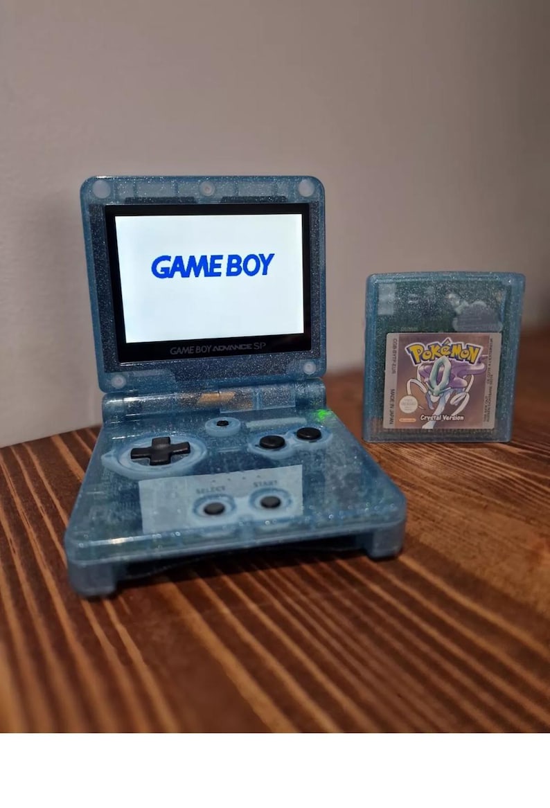 Pokemon Crystal Gameboy Advance SP Console Suicune GBA Nintendo IPS V5 ...
