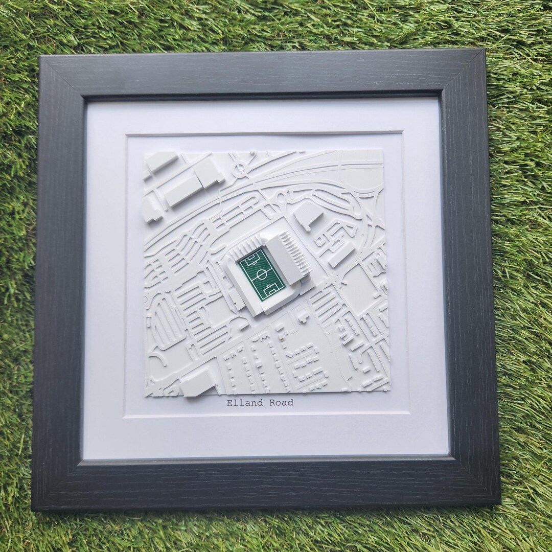 Elland Road Stadium Leeds United LUFC 3D Football Map Wall Art - Etsy