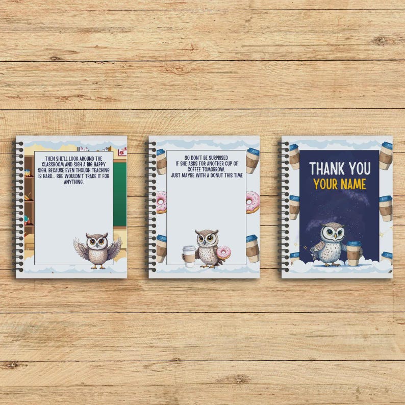 Teacher Appreciation Gift Book Template: Editable Canva Design (digital ...
