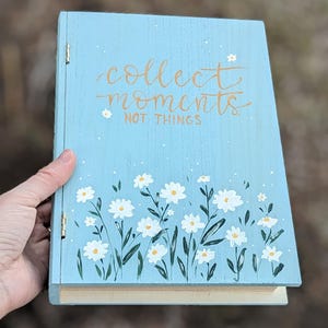 Hand Painted Book Shaped Wooden Box: Personalized Keepsake Gift - Etsy