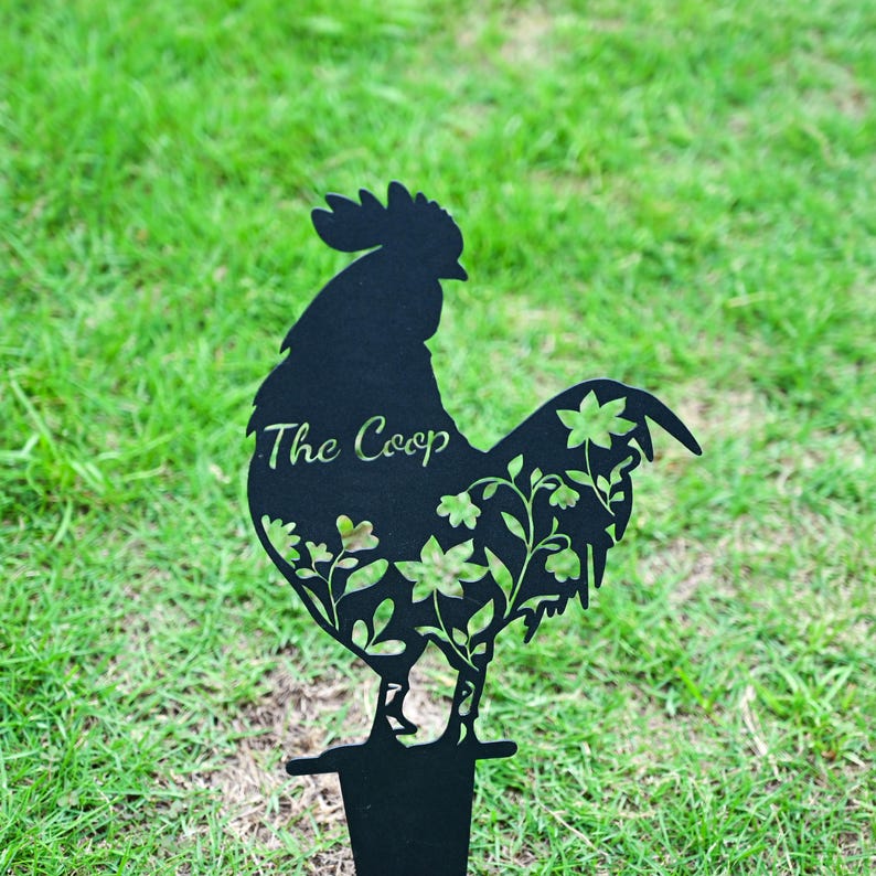 Custom Chicken Memorial Grave Marker, Pet Plaque Burial Stake ...