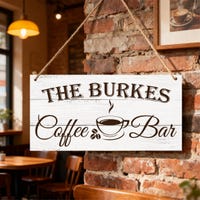 Custom Hanging Metal Menu Sign: Cafe Bar Display - Etsy