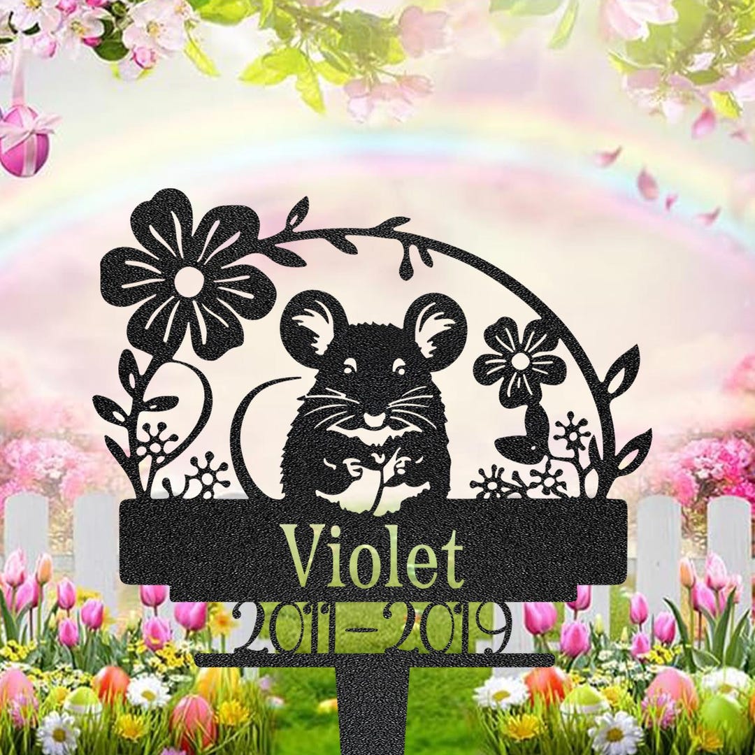Personalized Hamster Memorial Stake, Custom Pet Grave Marker, Outdoor ...