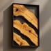 Handmade Natural Wood Wall Art With Live Edge Design in Black Frame ...