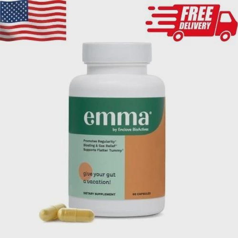 Emma Gut Health Supplement 60 Capsules for Digestive Support With ...