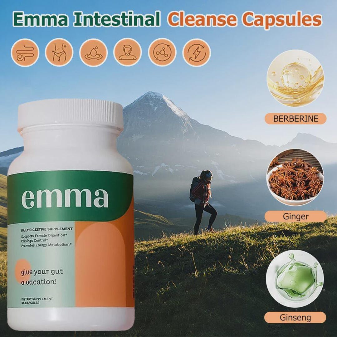 Emma Gut Health Supplement 60 Capsules for Digestive Support With ...