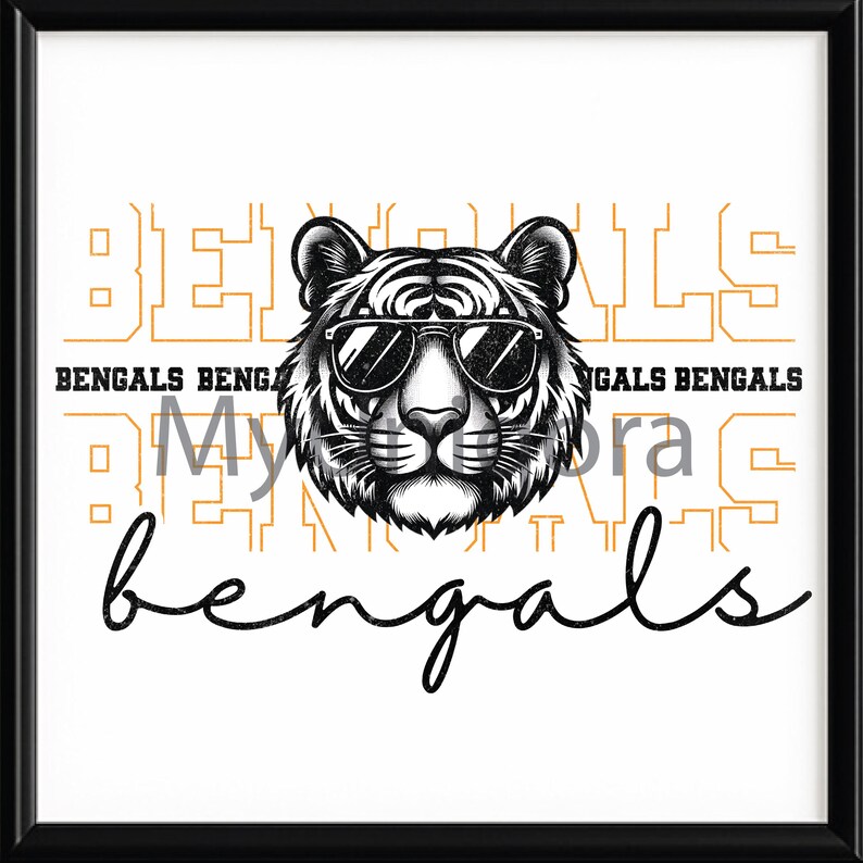 Bengals Tiger Mascot PNG SVG: Fierce Face Clipart | Instant Download ...