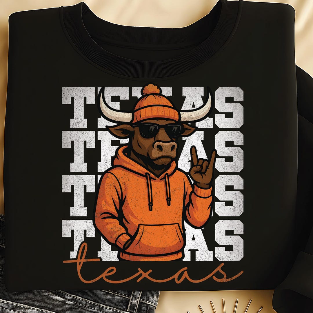 Texas Longhorns PNG: Game Day Design, Bevo Mascot | Digital Download ...