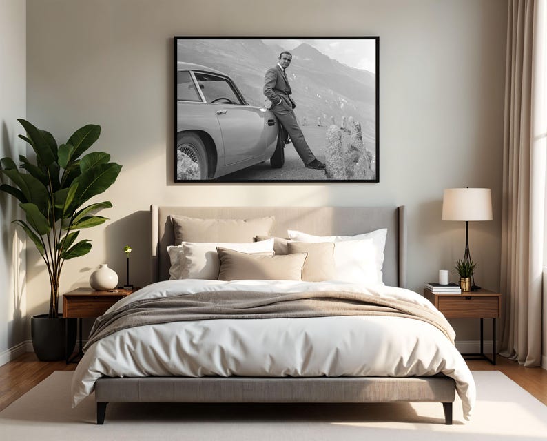 Sean Connery James Bond Print, 70s Retro Wall Art (digital Download) - Etsy