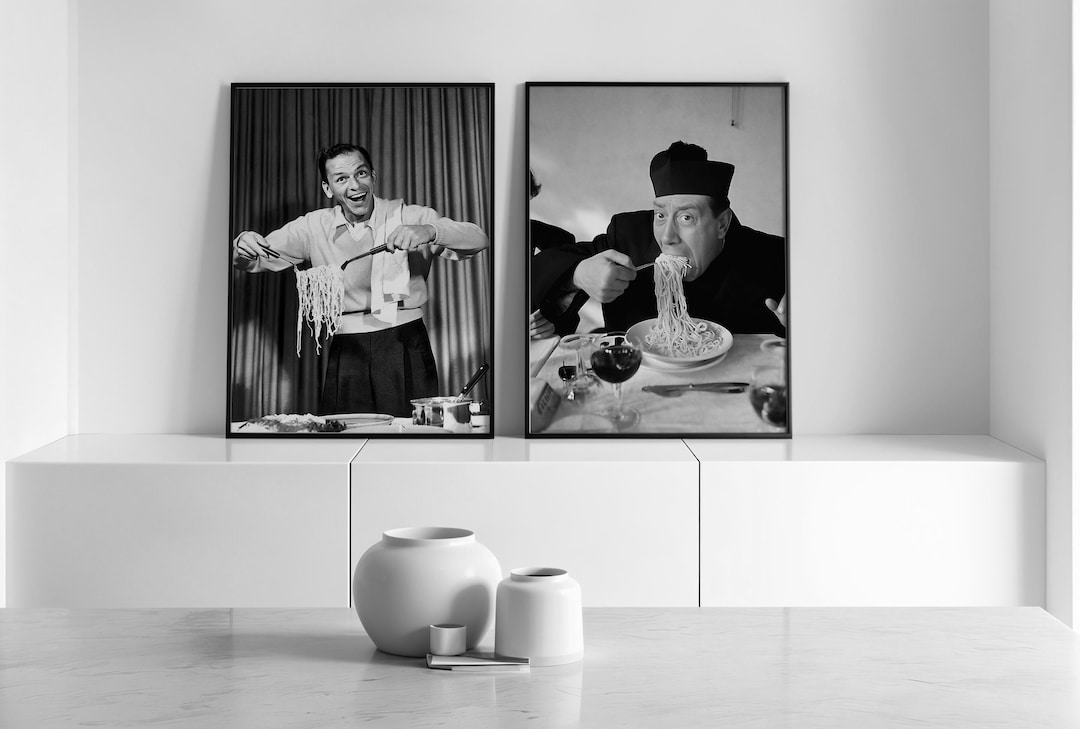 Frank Sinatra Spaghetti Print, Vintage Kitchen Cafe Decor (digital ...