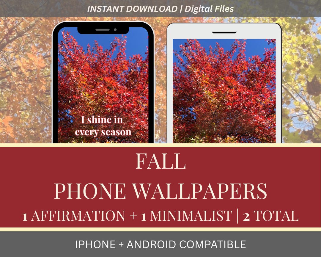 Autumn Tree Phone Wallpaper – Fall Lock Screen (digital Download) - Etsy