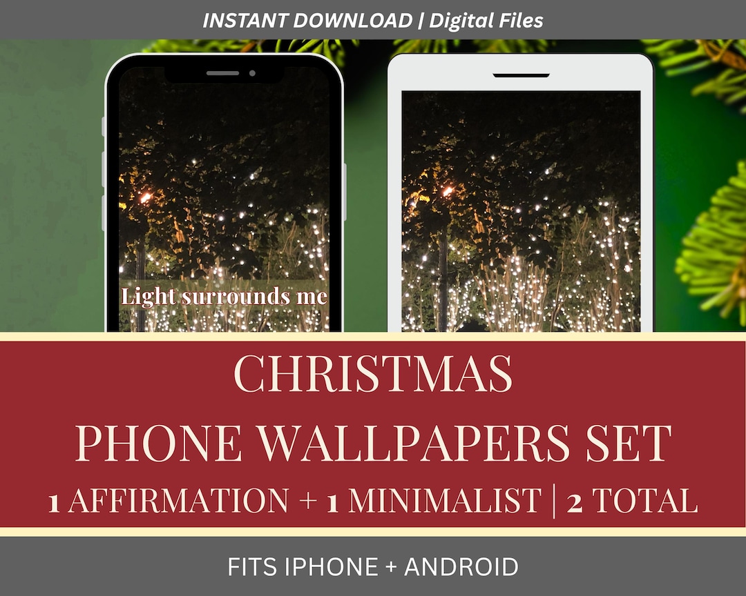 Light Surrounds Me | Christmas Tree Phone Wallpaper | Holiday ...