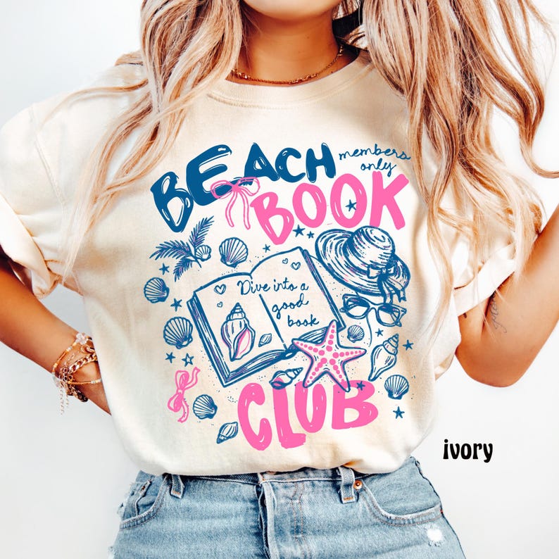 Beach Babes Book Club Comfort Colors Shirt, Trendy Book Lover Gift ...