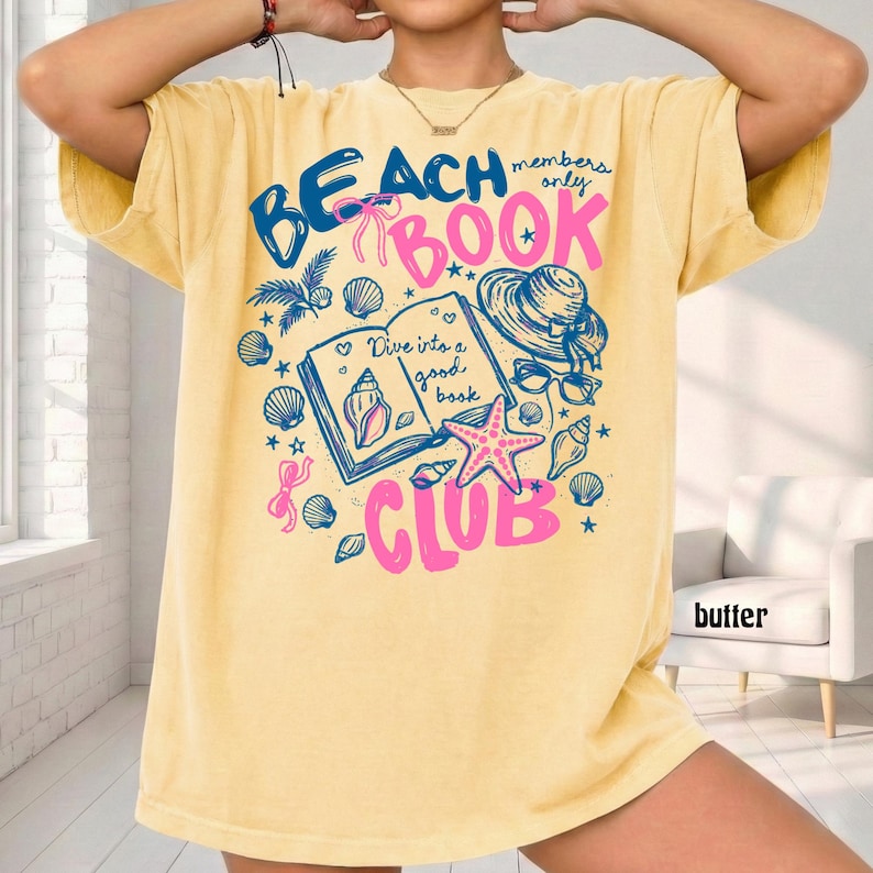 Beach Babes Book Club Comfort Colors Shirt, Trendy Book Lover Gift ...