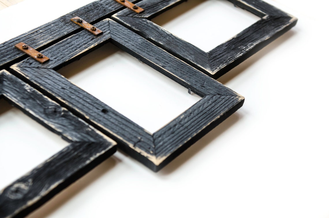 Barnwood Mixed Collage Frame. 3 5x7 Multi Opening Frame. - Etsy