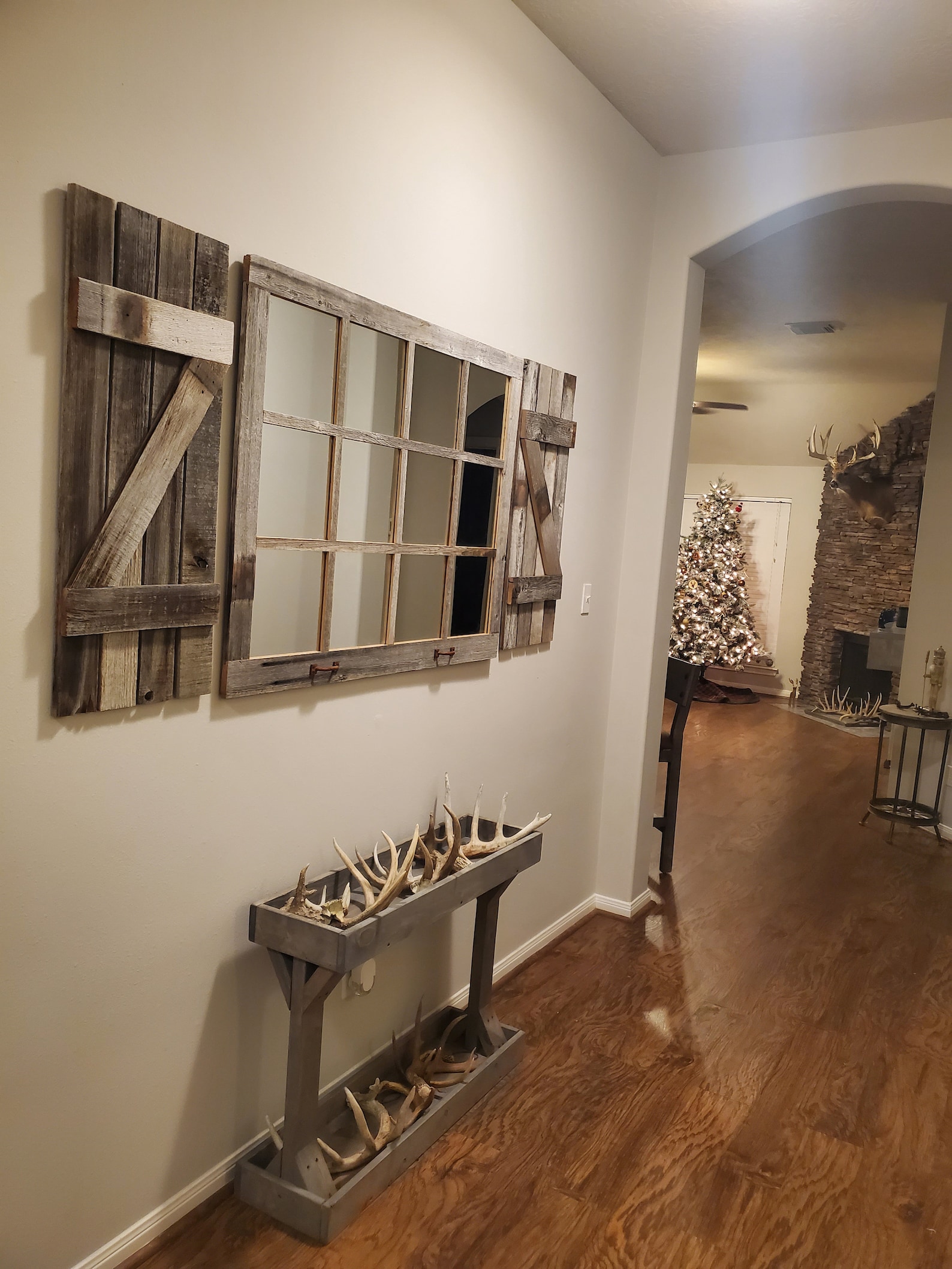 Large Farmhouse Wall Decor Mirror Wall Art Rustic Farmhouse - Etsy