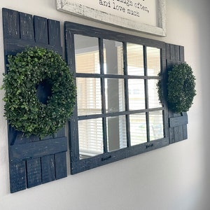 Shutter Wall Decor, Mirror Wall Decor, Farmhouse Wall Decor, Accent ...