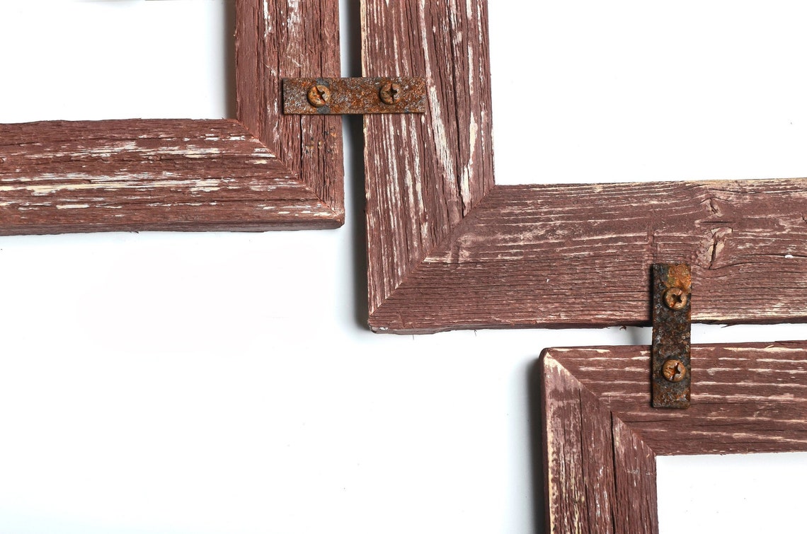 Barnwood Collage Frame. Multi Opening Frame. Rustic Picture - Etsy