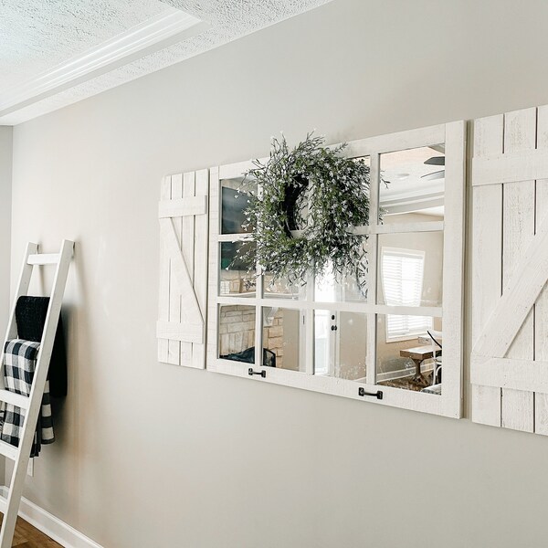 Window Mirror With Shutters - Etsy
