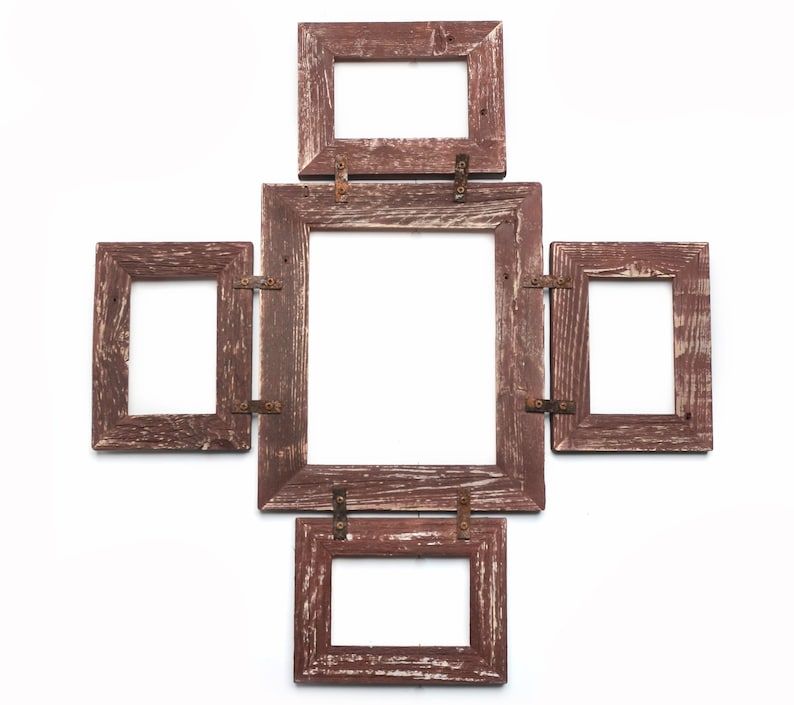 Barnwood Collage Frame. Multi Opening Frame. Rustic Picture - Etsy