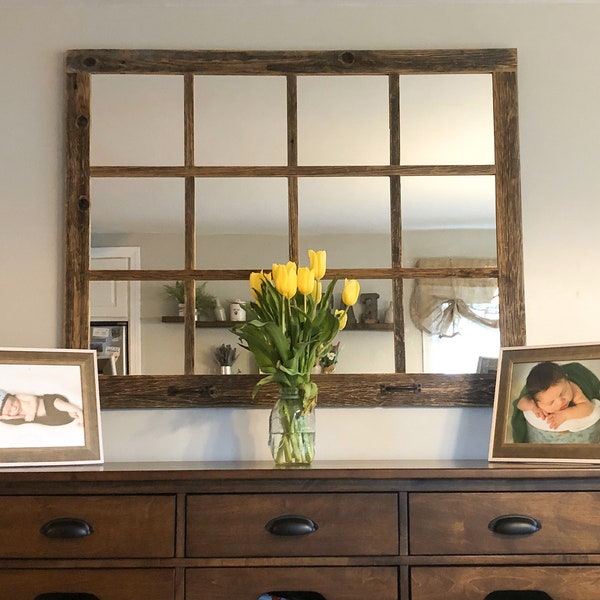 Large Farmhouse Mirror - Etsy