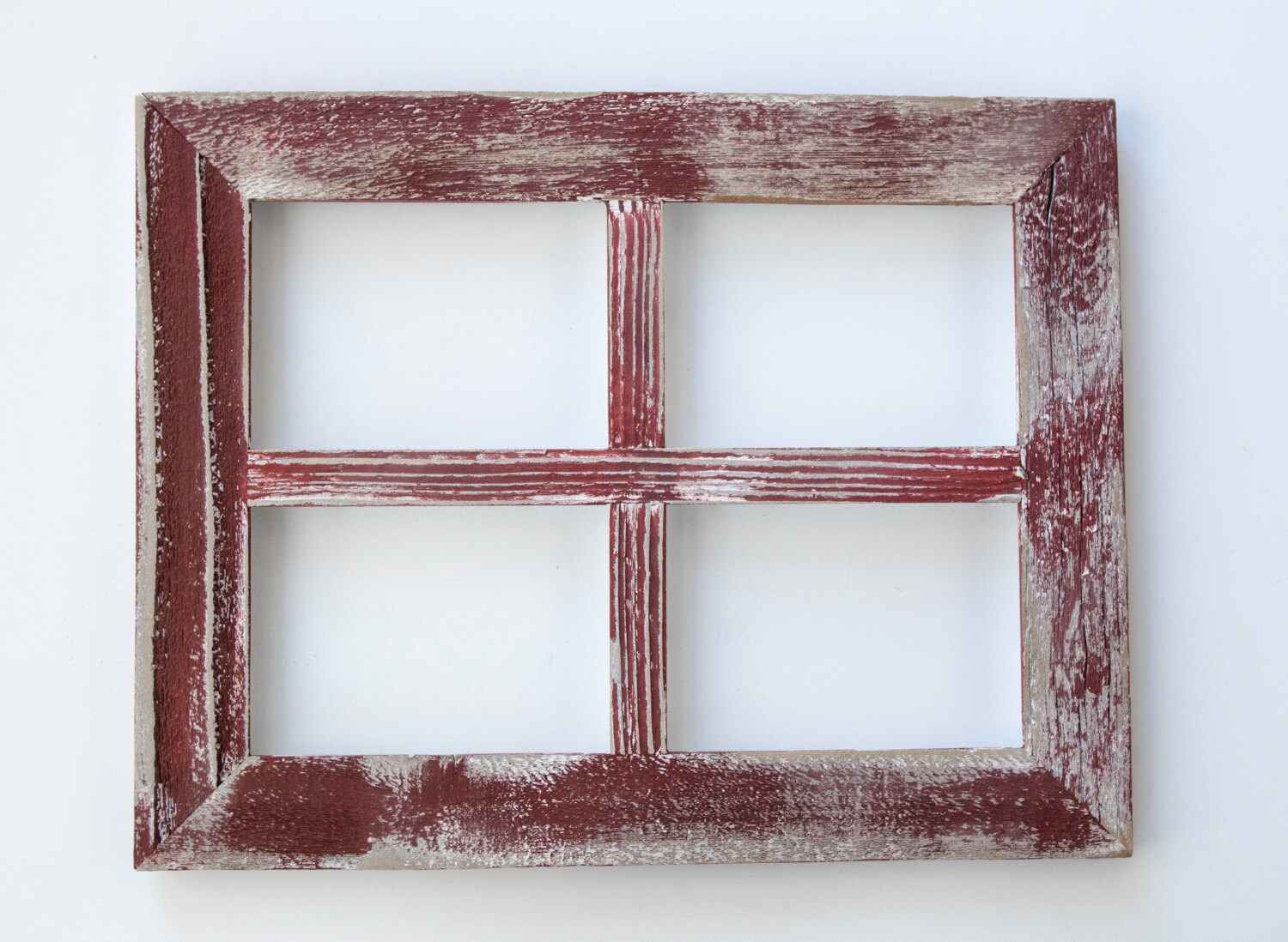 5x7 Red Rustic Picture Frame. Collage Frame. Window Frame. - Etsy
