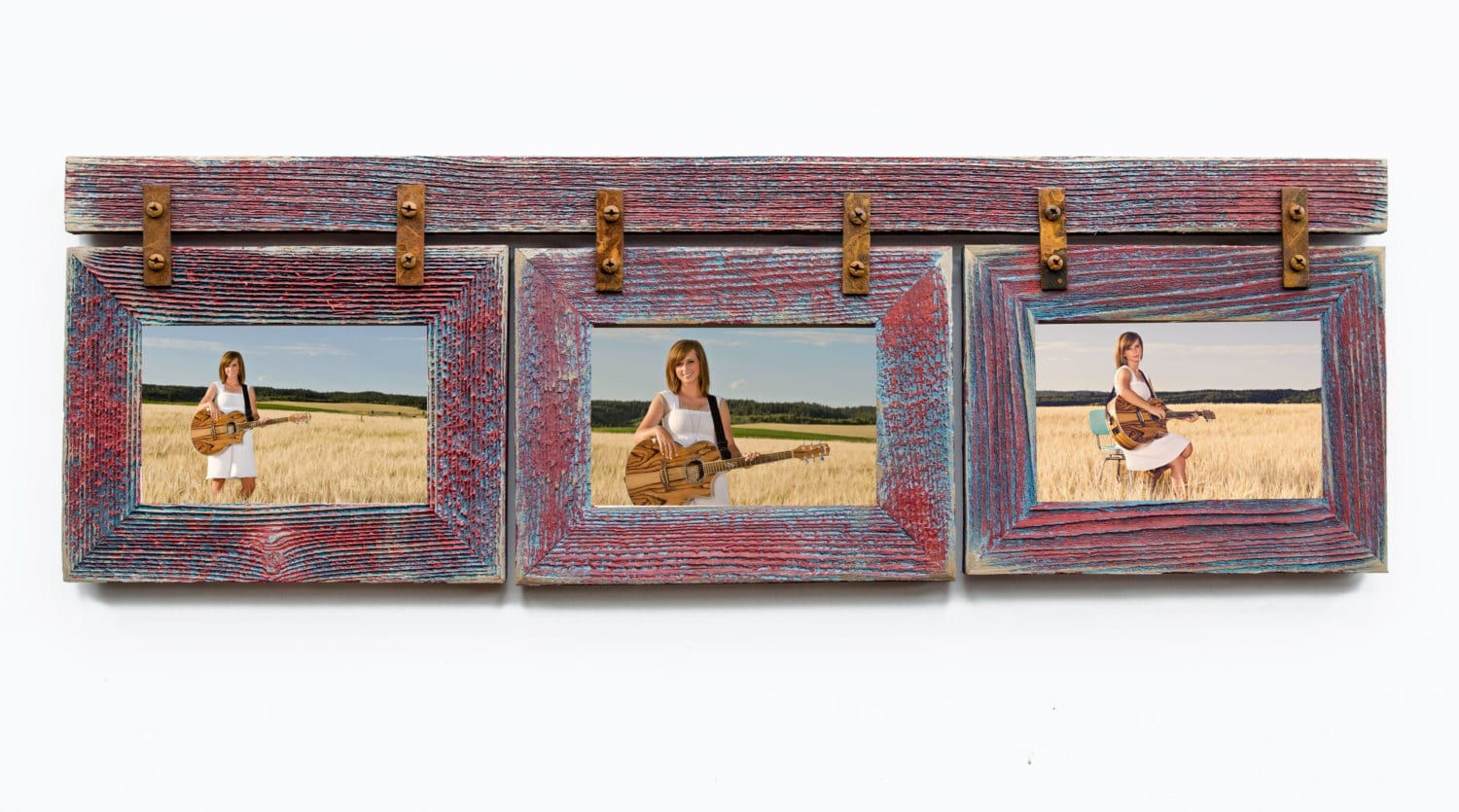 Barnwood Collage Frame 3 hole 5x7 Multi Opening Frame-Rustic | Etsy