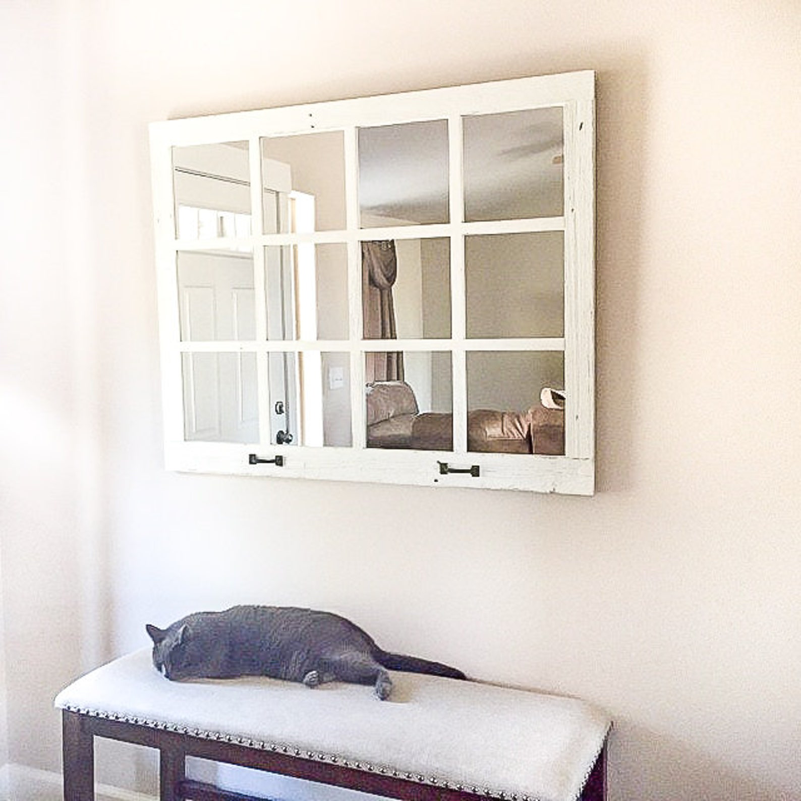 Mirror and Shutter Decor Set Bedroom Decor Bathroom Wall | Etsy