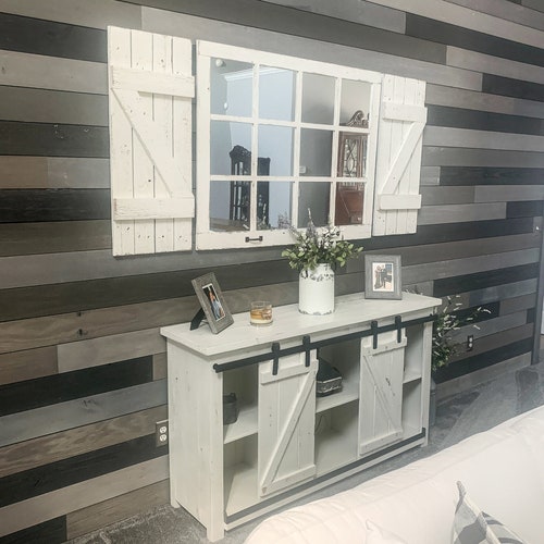 8 Pane Farmhouse Wall Decor Window Mirror Rustic Window - Etsy