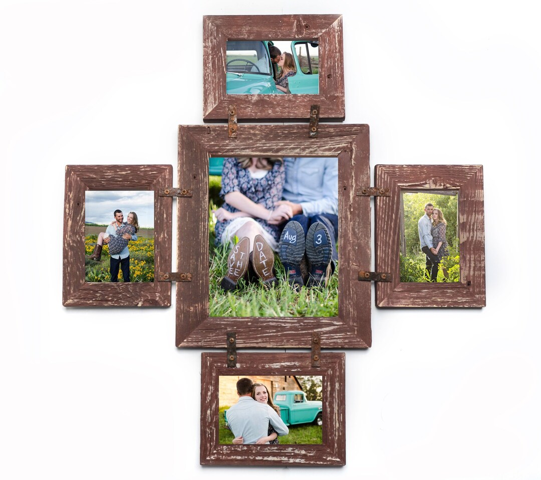 Barnwood Collage Frame. Multi Opening Frame. Rustic Picture Frame ...