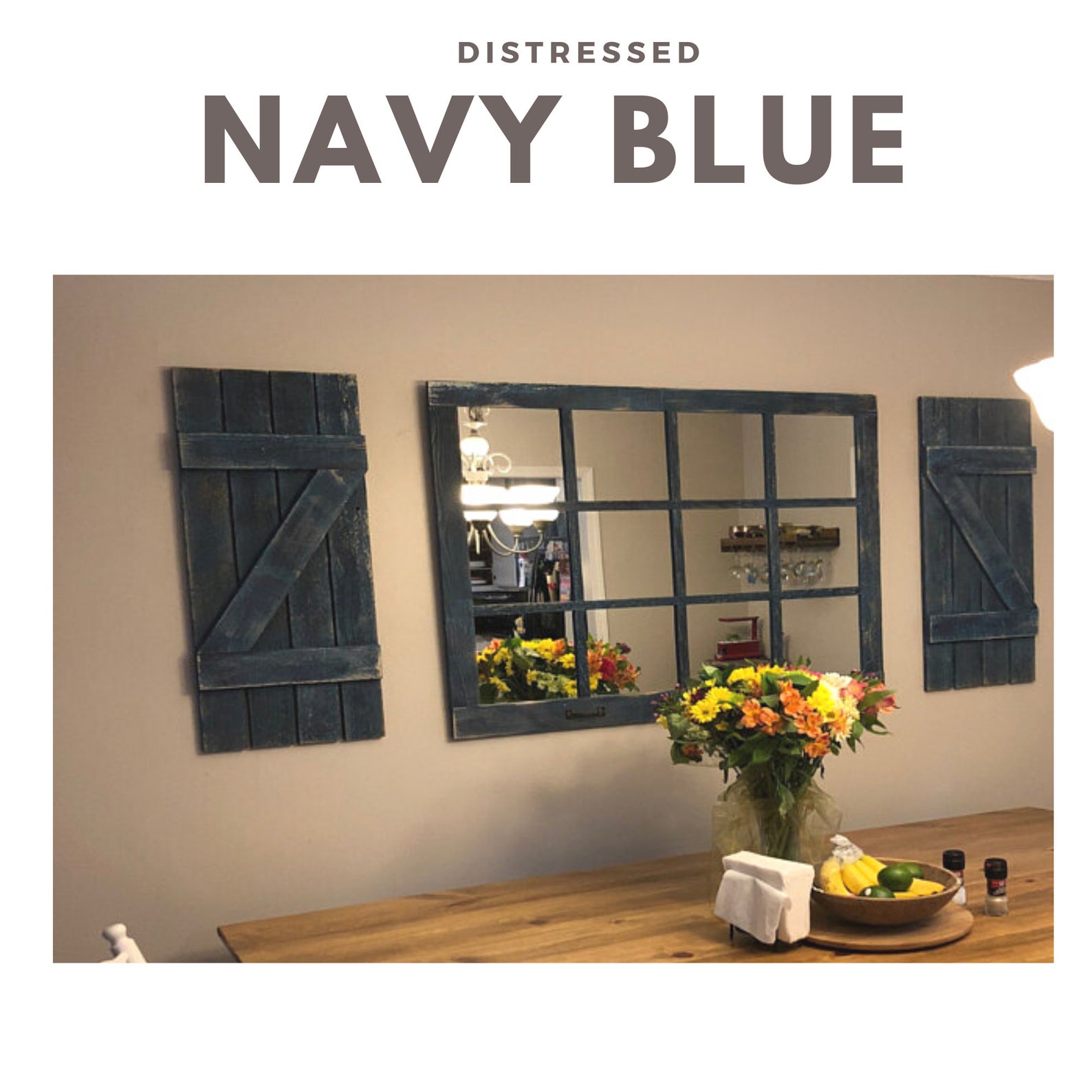 Farmhouse Wall Decor Window Mirror Rustic Window Mirror - Etsy