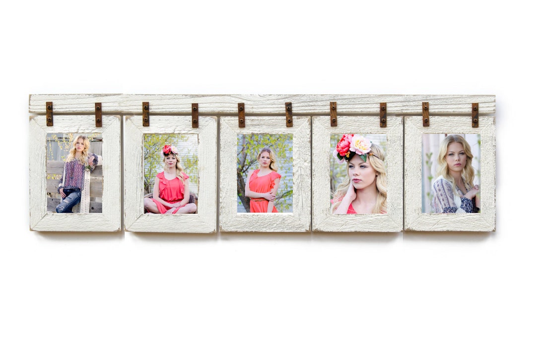 Barnwood Collage Frame 5 Hole 5x7 Multi Opening Frame-rustic Picture ...