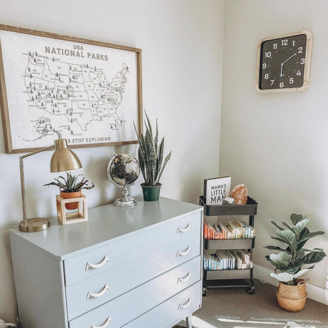 National Parks Pinboard – USA Travel Map With Push Pins | Adventure ...