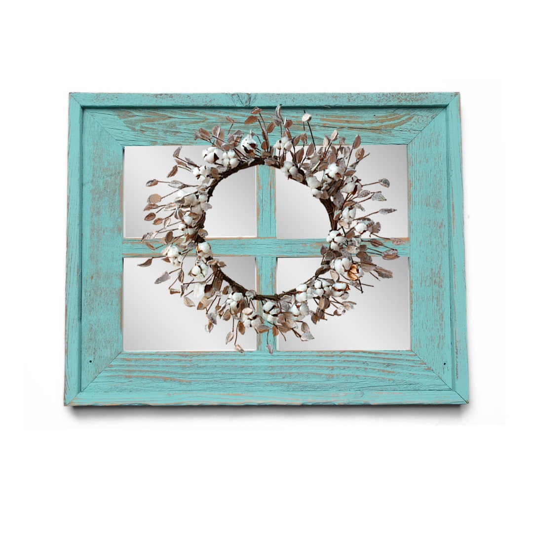 Farmhouse Wall Decor Window Mirror-rustic Window Mirror- Rustic Mirror ...